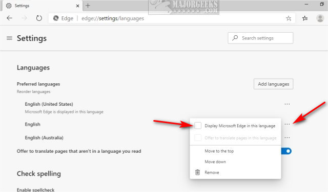 How to Add, Delete or Change Languages in Microsoft Edge - MajorGeeks How to Add, Delete or Change Languages in Microsoft Edge - MajorGeeks
